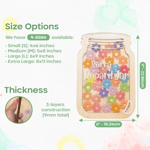 Personalized Reward Jar, Flower Tokens, Back to School Reward Jar Gift ...