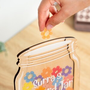 Personalized Reward Jar, Flower Tokens, Back to School Reward Jar Gift ...