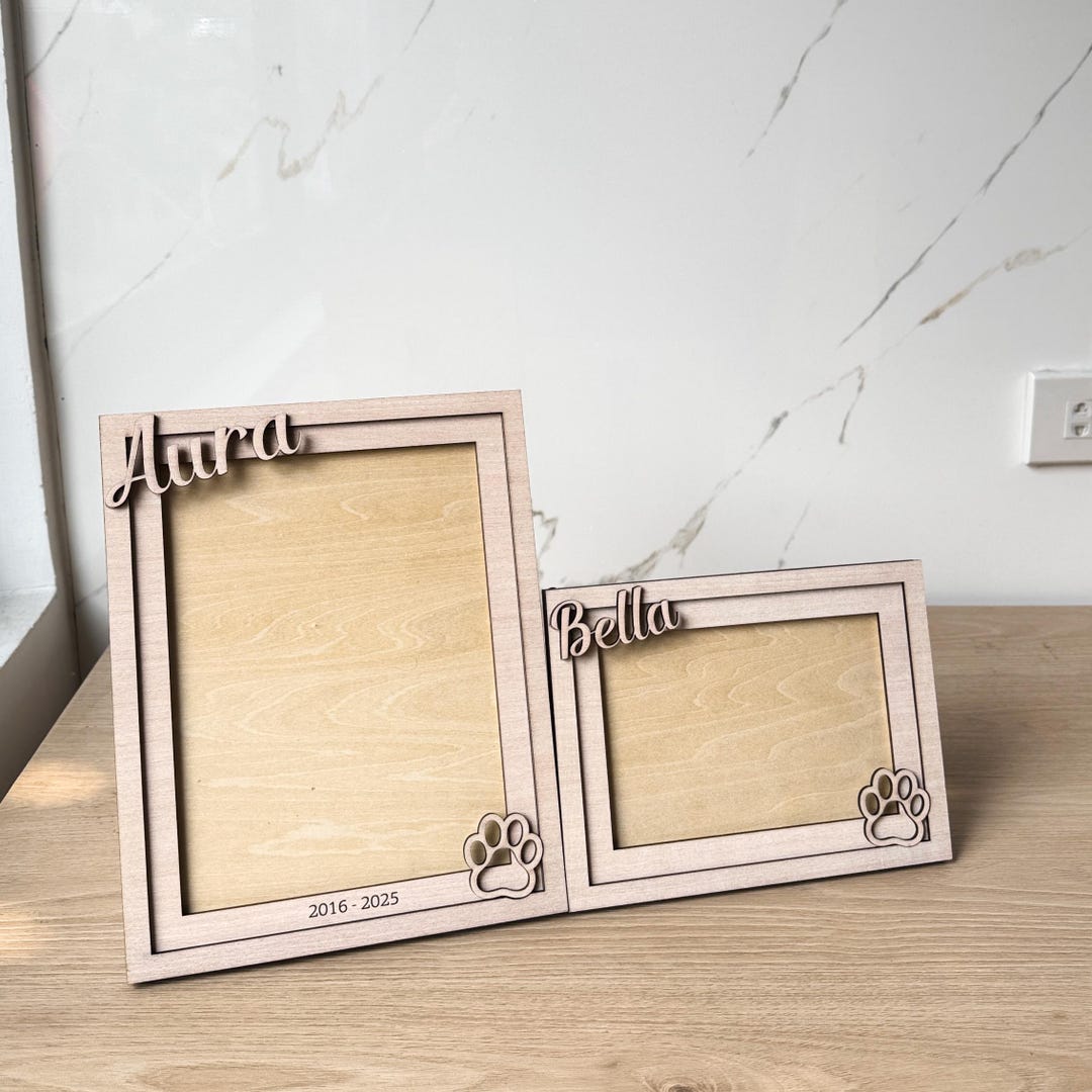 Personalized Cat Name Picture Frame, Photo Cat Frame, Gifts for Cat ...