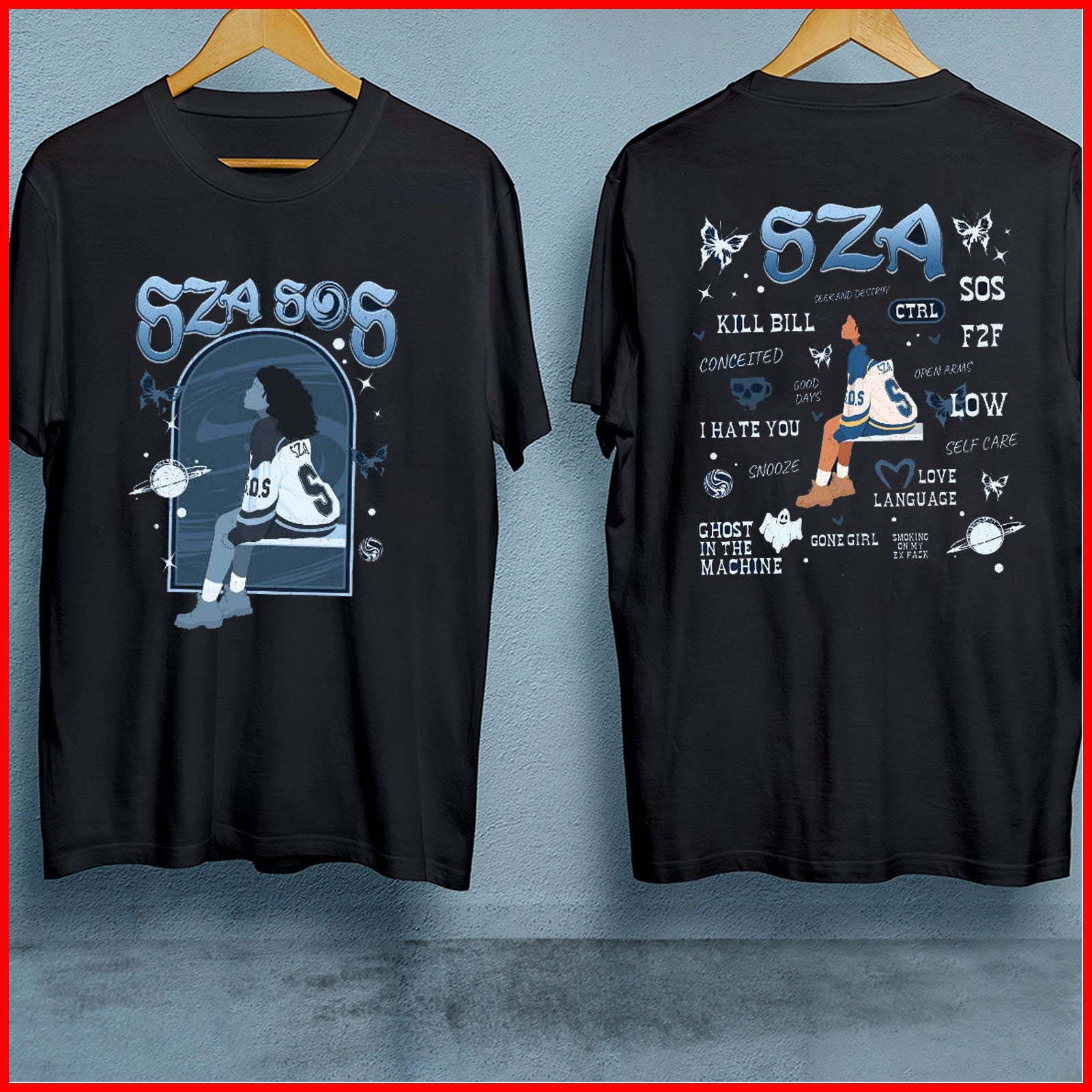 SZA shirt SZA SOS Tour 2023 Concert, Sza Merch Sos 2023 Tour T Shirt ...