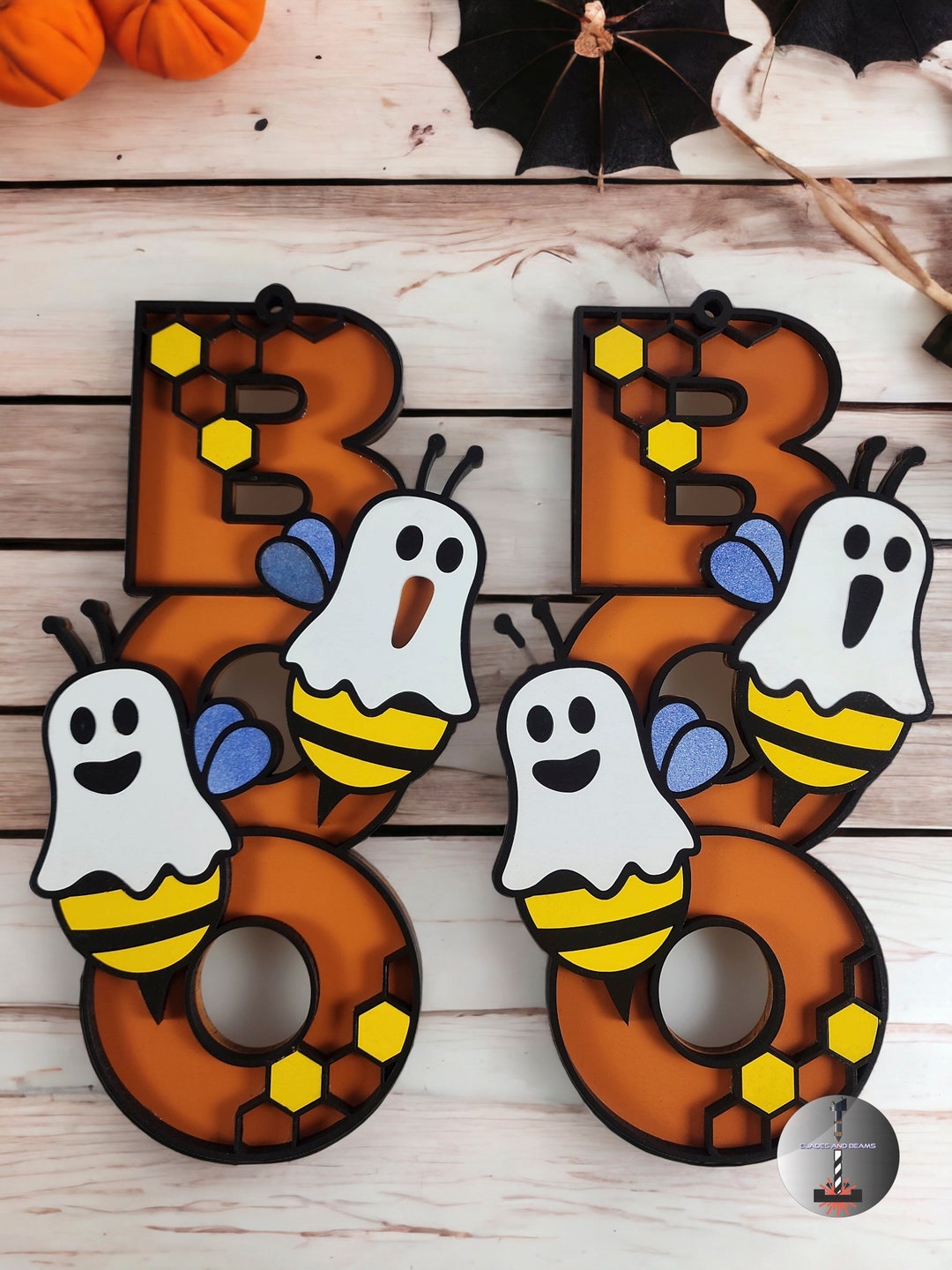 Pair of Boo Bees Halloween Signs 12 Inch - Etsy