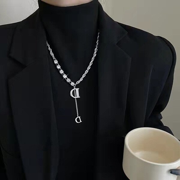 Letter D Necklace - Etsy