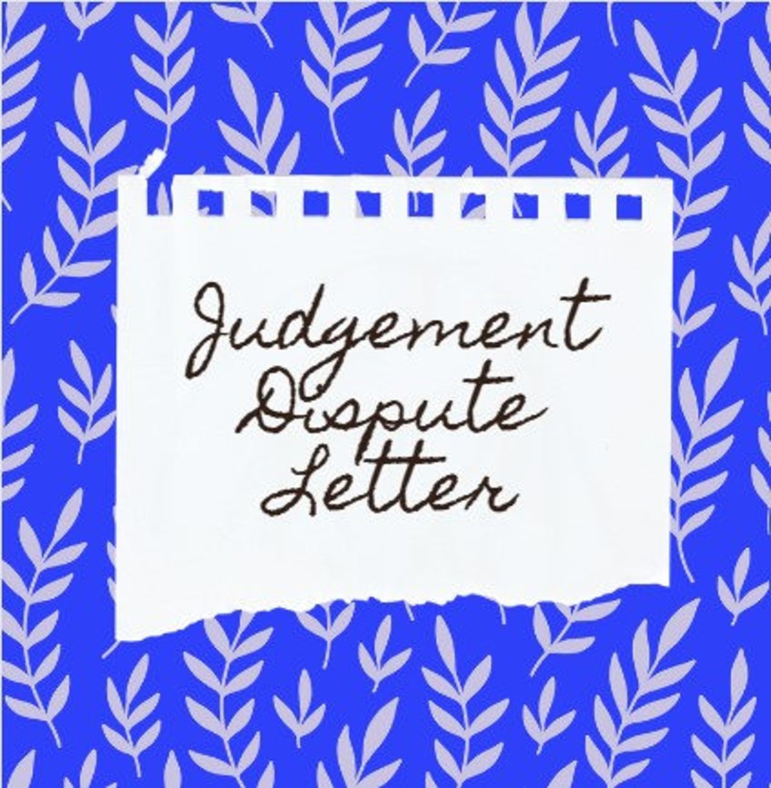 Judgement Dispute Letter Template Collections Settlement Garnishment ...