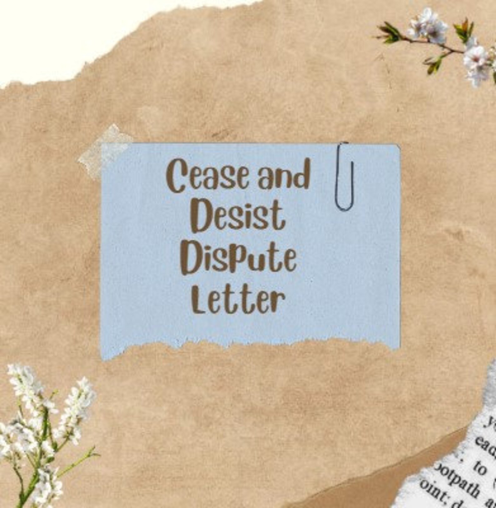 Cease and Desist Dispute Letter Template Stop Collections - Etsy