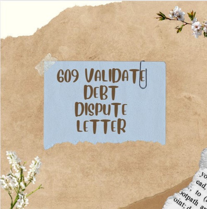 DIY Debt Dispute Letter Kit: 609 Credit Repair Bundle (printable ...