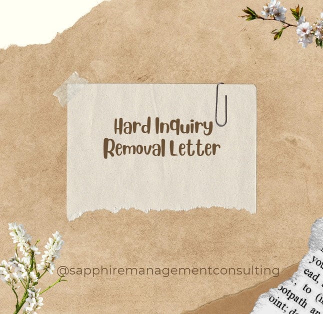 Hard Inquiry Removal DIY Credit Dispute Letter Template Effective ...