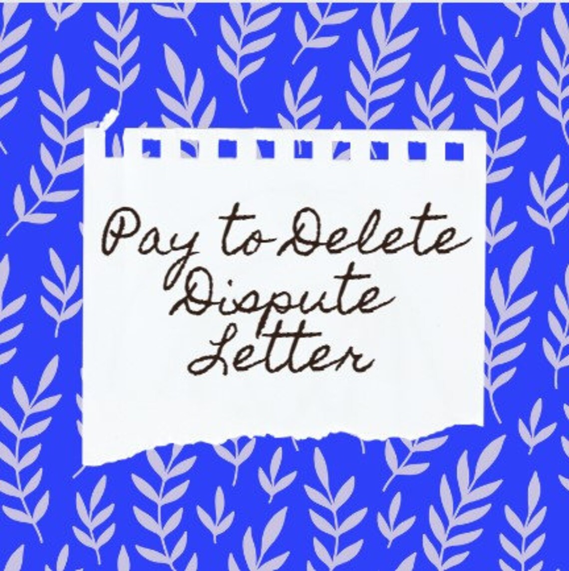 Pay to Delete Dispute Letter Template, DIY Credit Repair (printable) - Etsy