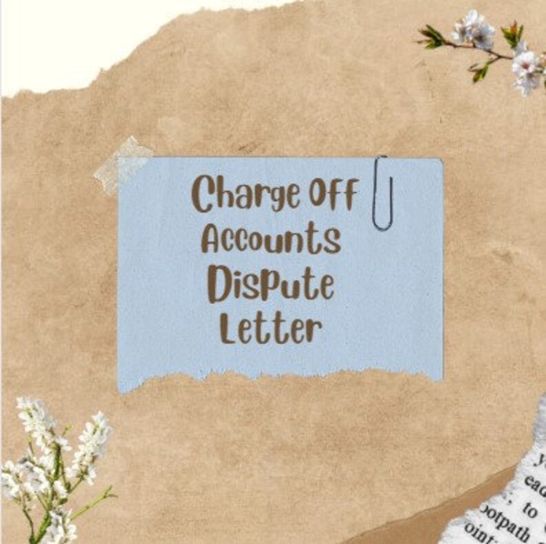 DIY Charge off Account Dispute Letter Template (word Doc) - Etsy