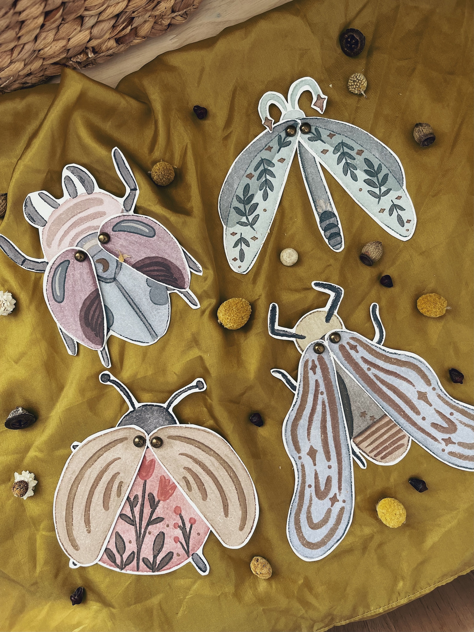 Lunar Bugs Paper Craft | Bugs Nature Study Printable | Bug Activity ...