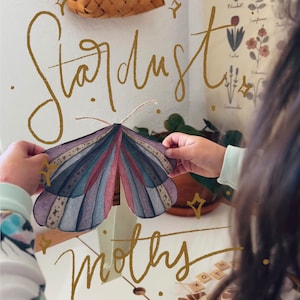 Stardust Moths Paper Craft: Nature Study Art Prints (digital Download ...