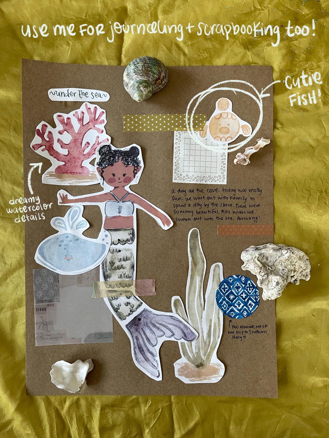 Articulated Mermaid Paper Doll Craft: Printable Kids Activity (PDF ...