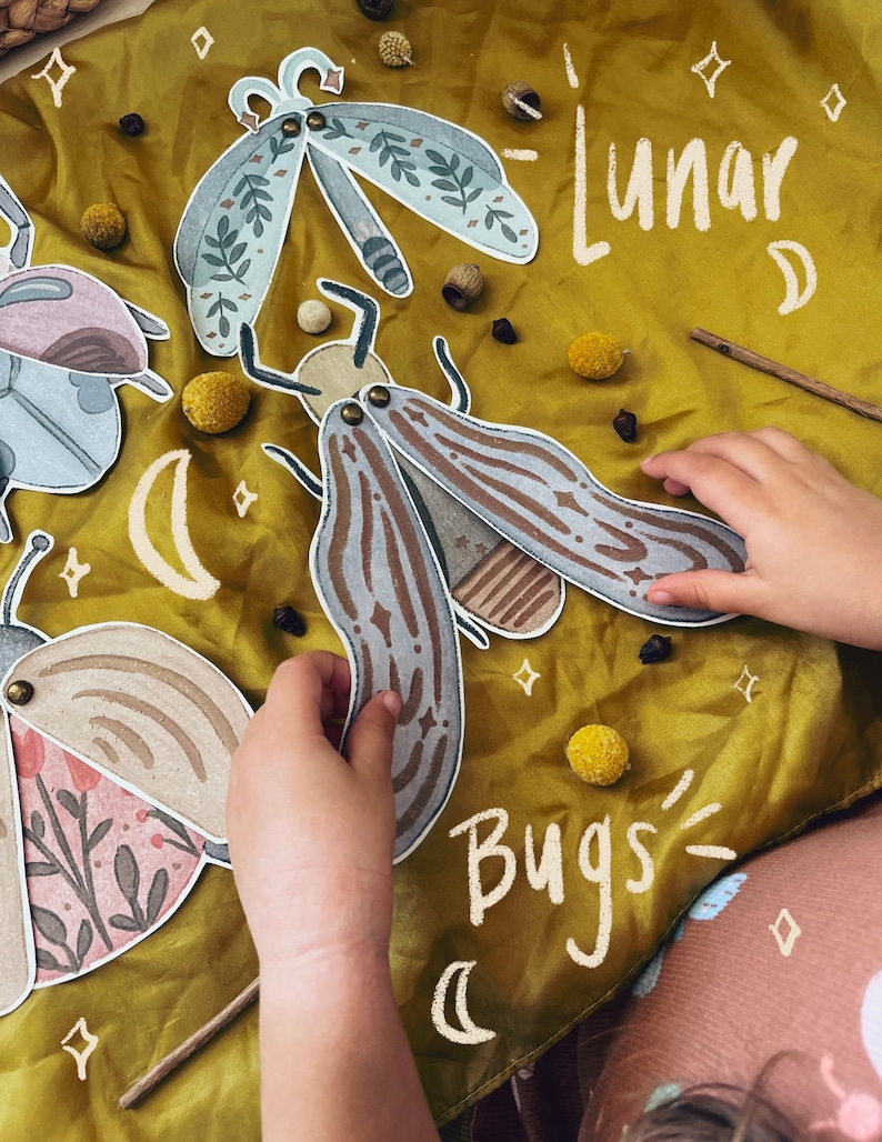 Lunar Bugs Paper Craft | Bugs Nature Study Printable | Bug Activity ...