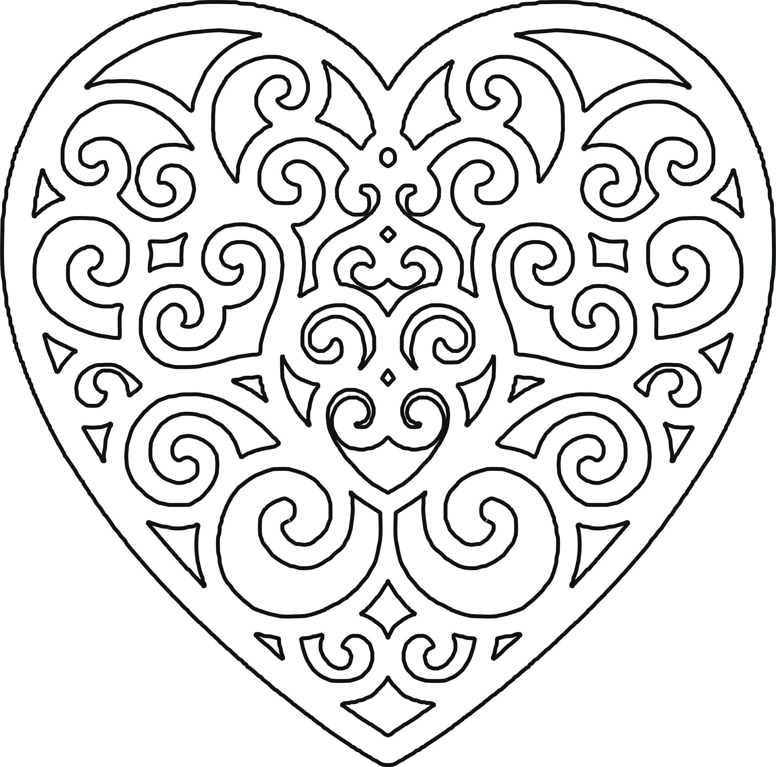 Filigree Heart .dxf and .svg File - Etsy
