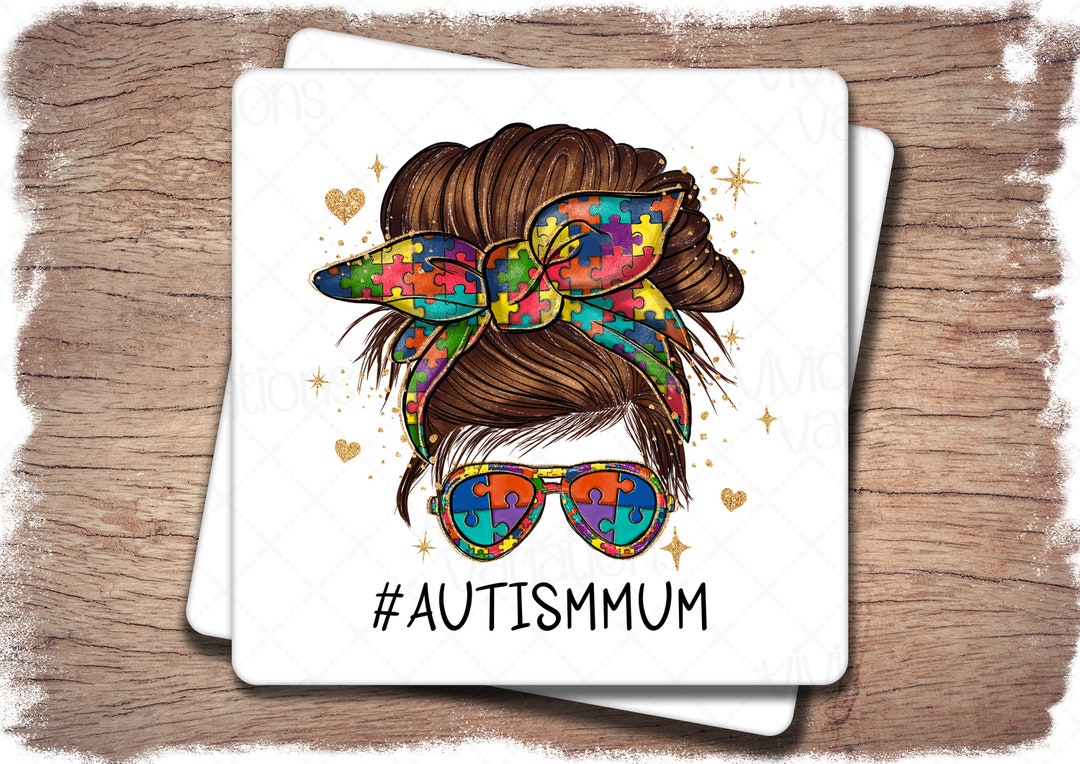 Autism Mum Ceramic Coaster // Neurodiversity Awareness Gifts // Sensory ...