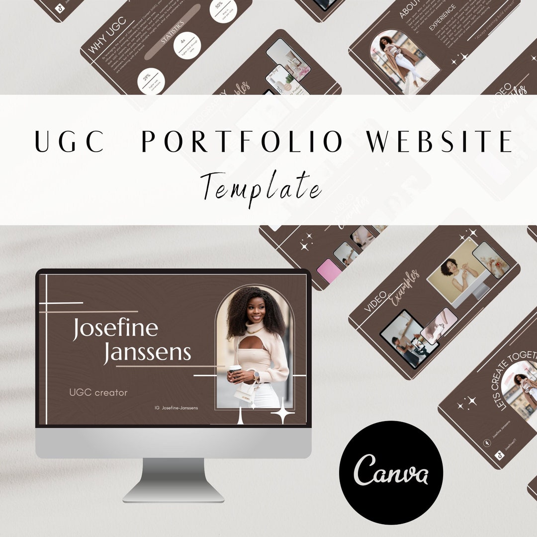 UGC Portfolio Template, Canva Website Template, UGC Portfolio, Canva ...
