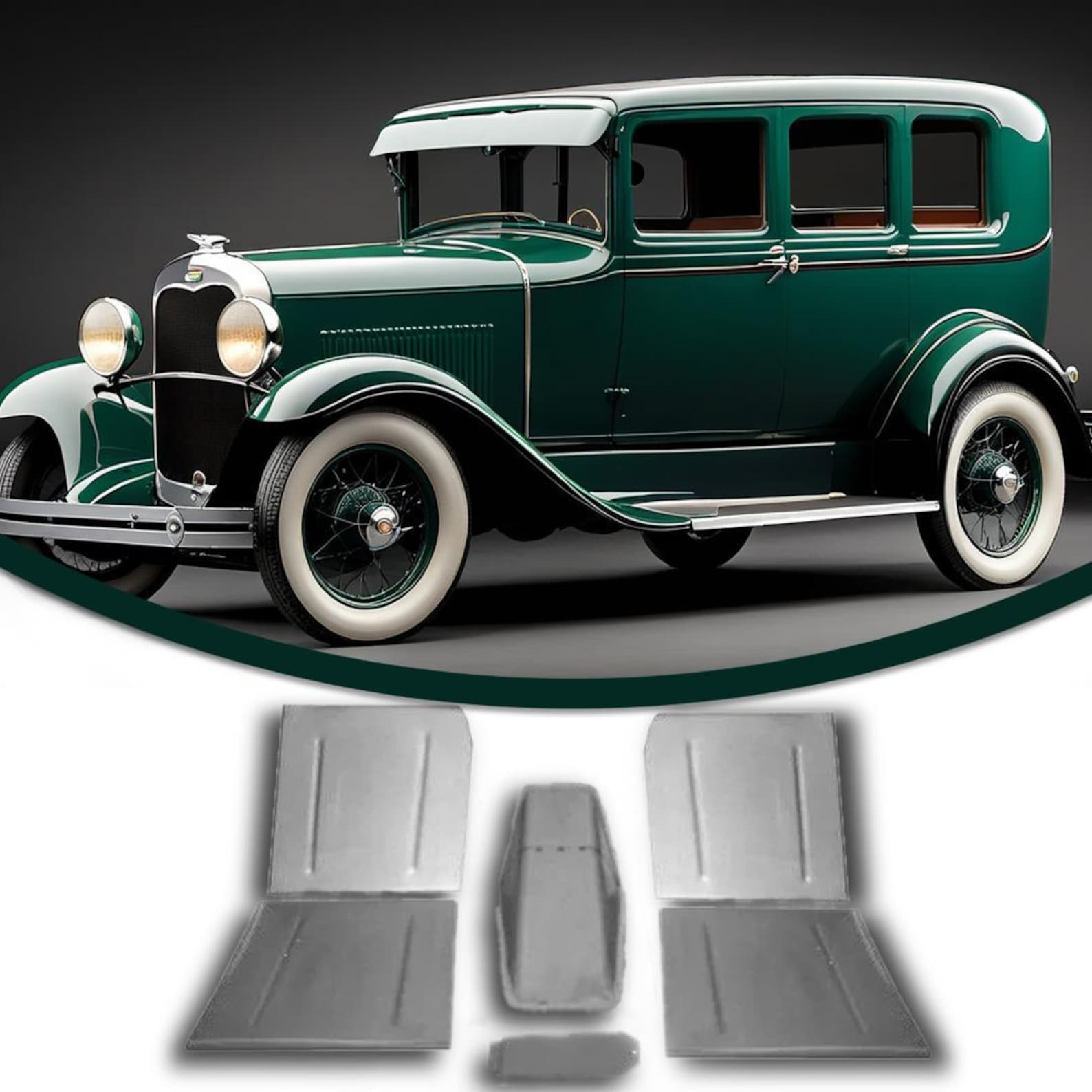 1928-1936 Chevrolet Chevy Car Front Floor Pans, Toe Boards & Trans Hump ...