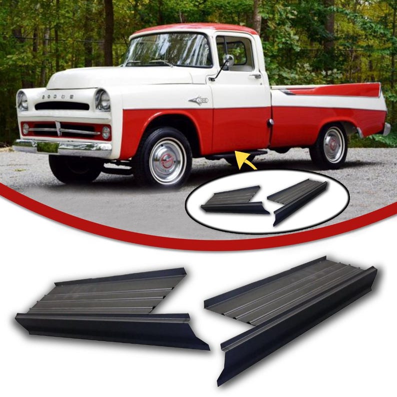 1956 1957 1958 1959-1971 Dodge Pickup Truck Rocker Panels W/ Step Plate ...