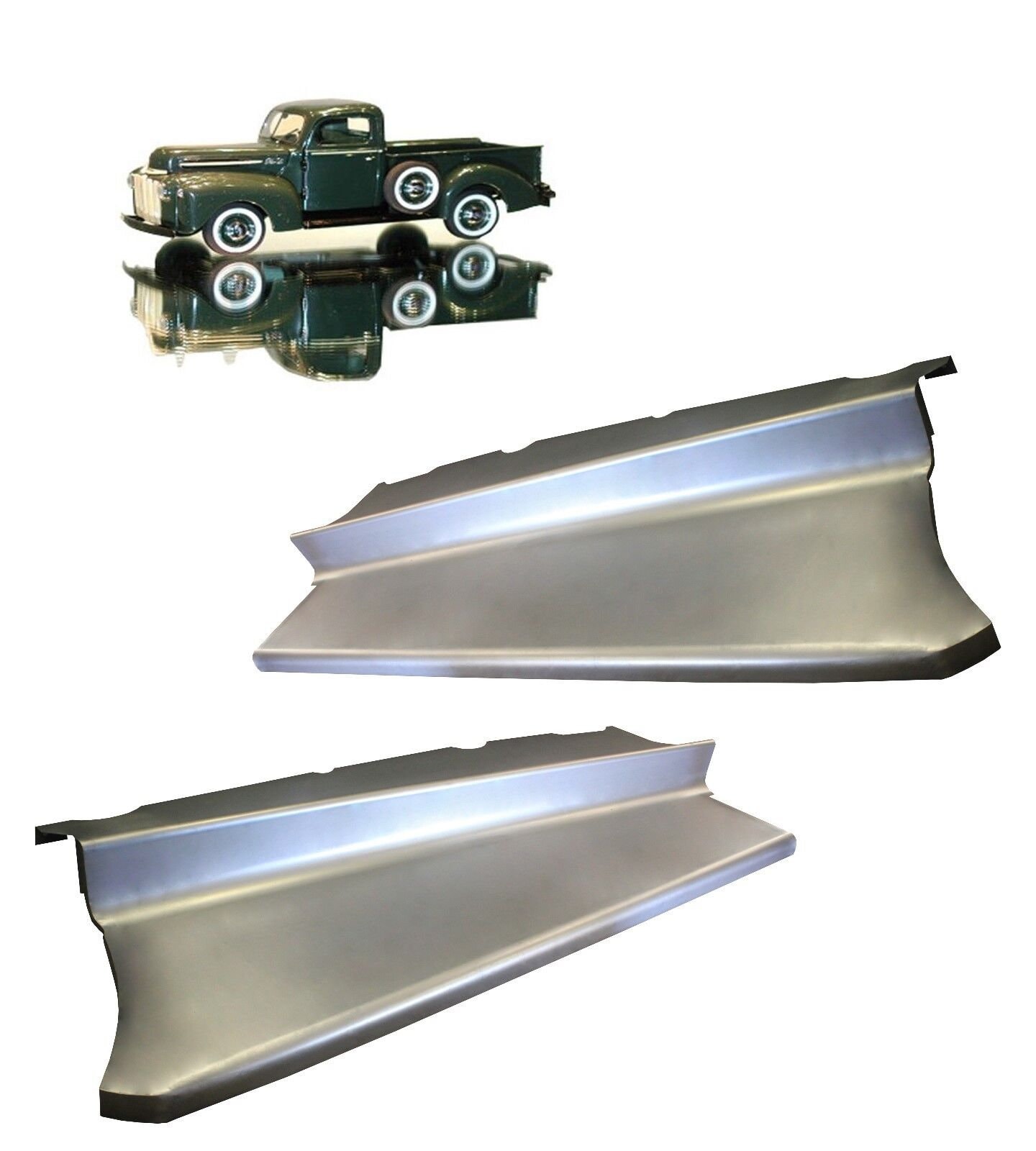 Pickup Truck 1/2 Ton Steel Running Board Set Pair Fits 1942 1946 1947 ...
