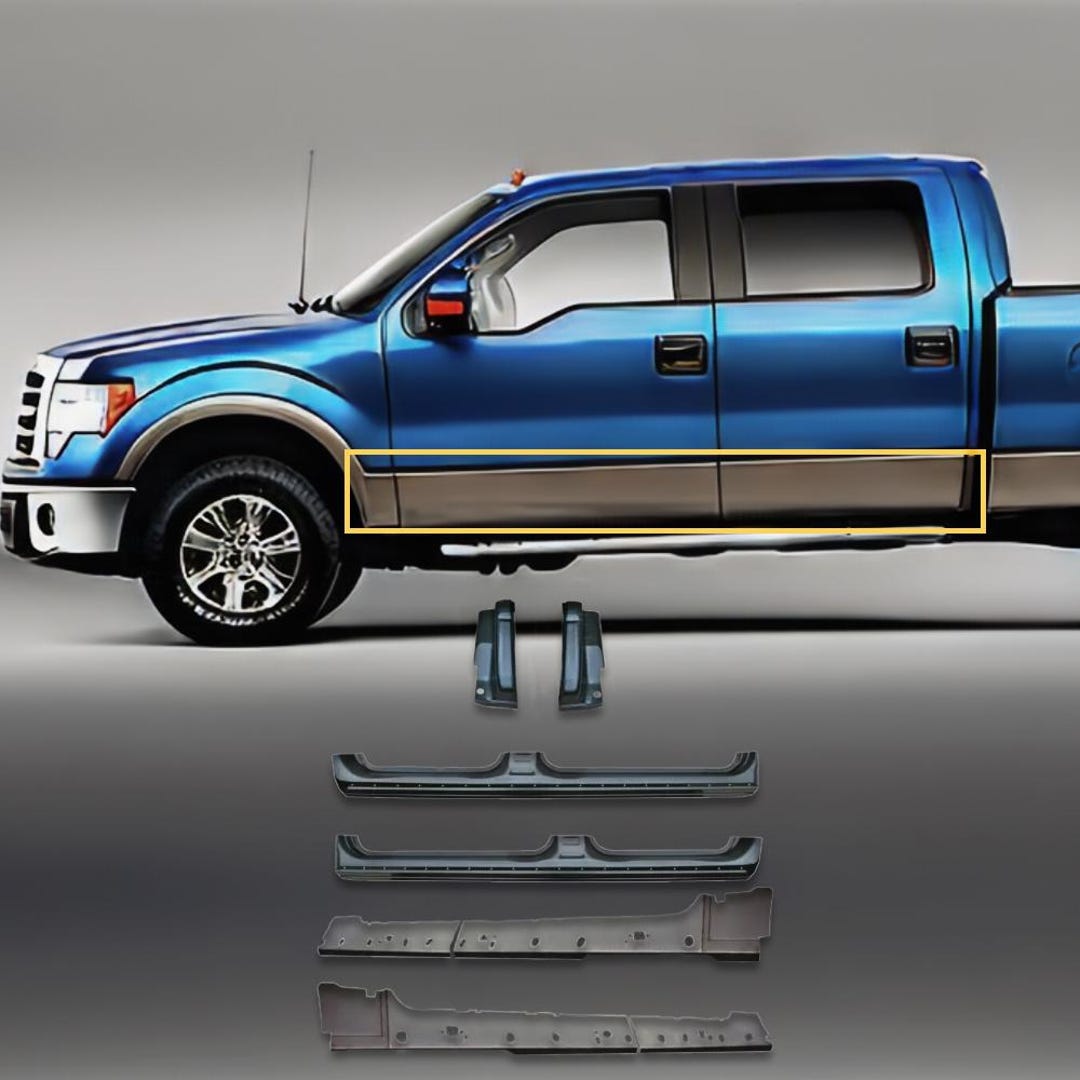 2009-2014 Ford Pickup F150 Super Crew Inner & Outer Rocker Panels and ...