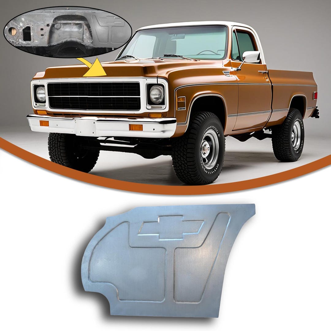 Passenger Side Firewall Filler Panel W/ Chevy Bowtie Fits 1973-1987 ...