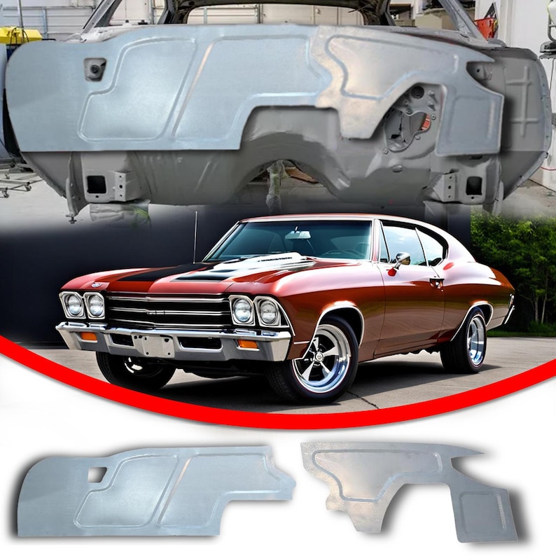 1968-72 Chevy Chevelle Malibu GTO El Camino 2 Piece Firewall Panel Set ...
