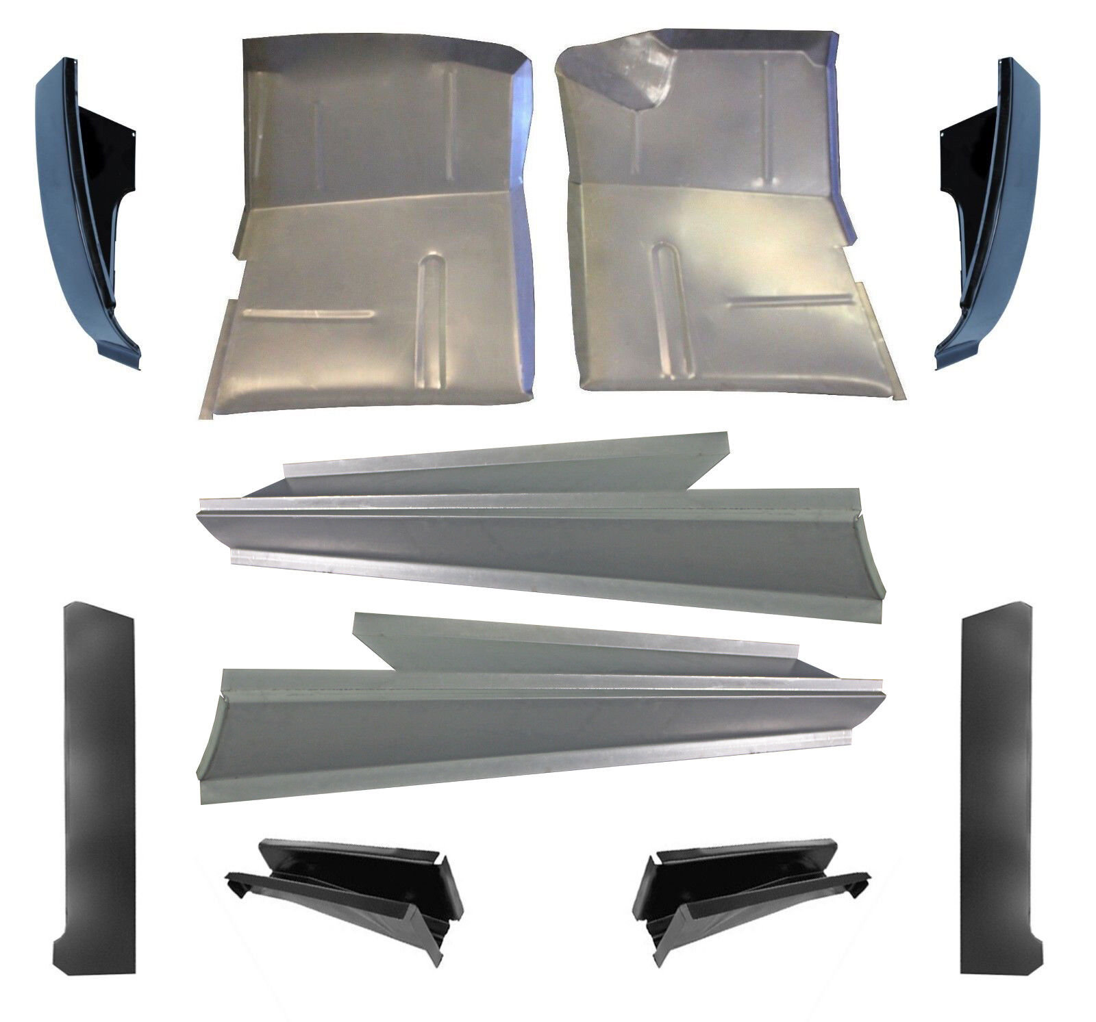 Cab Repair Kit X-rocker Cab Corner Inner Floor & Support Fits 1973-87 ...