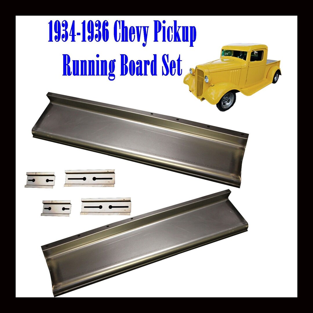 1/2 Ton and Panel Delivery Running Boards Pair Fits 1934-1936 Chevy ...