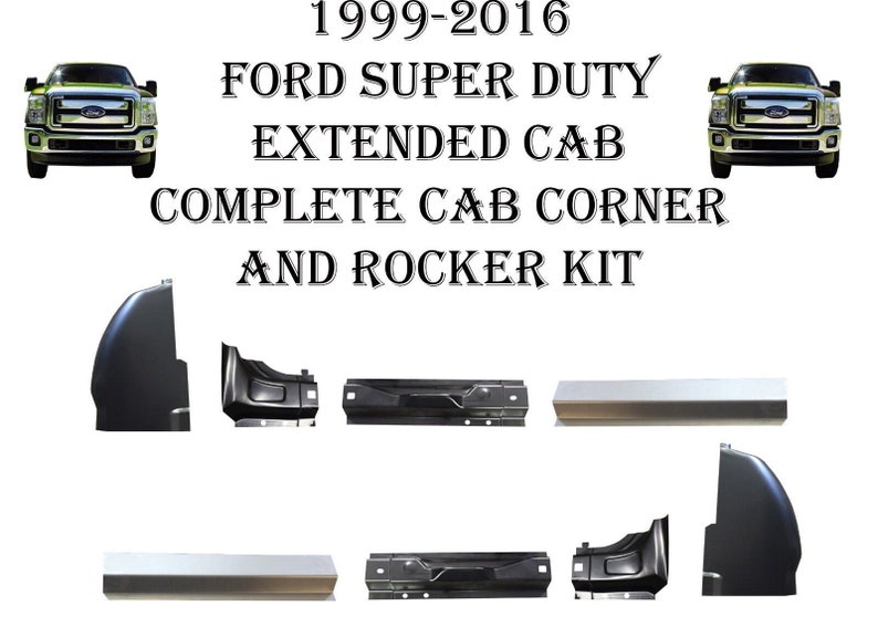 8pc Cab Corner, Inner Jamb, Front & Rear Rockers Fits 1999-2017 Ford ...