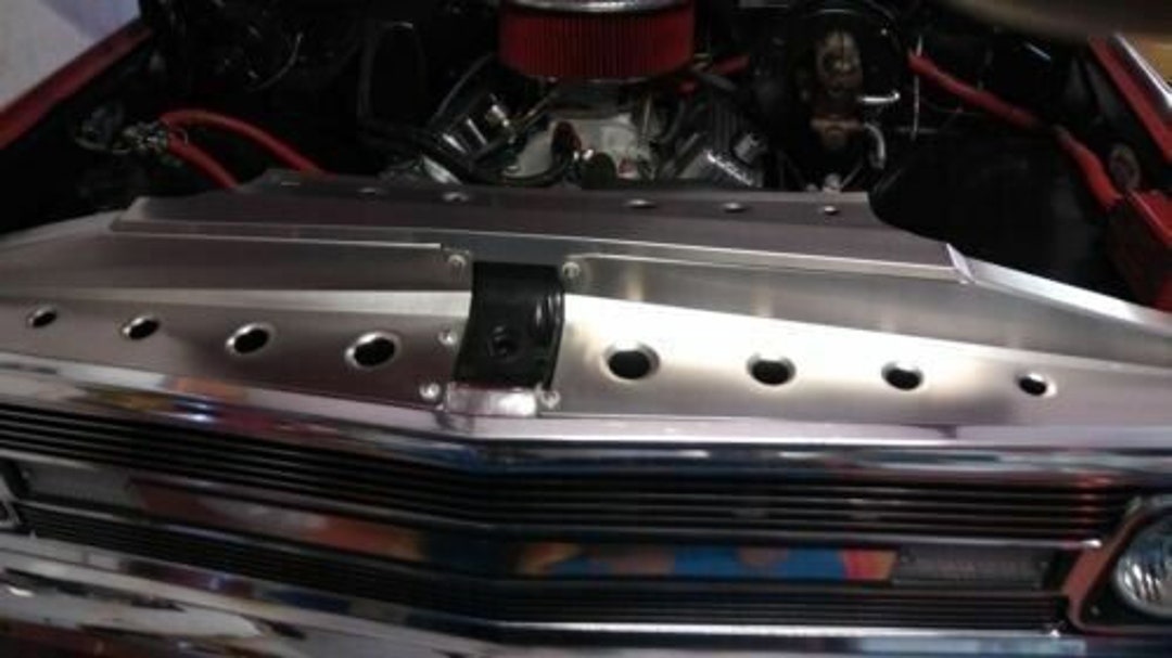 Radiator Filler Panels W/round Dimple Hole Steel 3-piece Kit Fits 67-68 ...