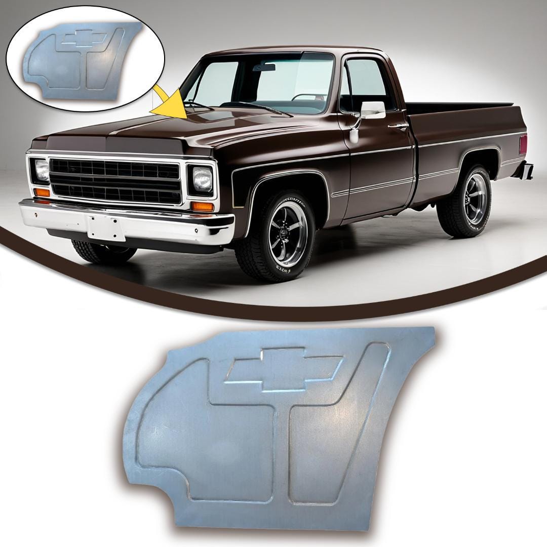 Passenger Side Firewall Filler Panel W/ Chevy Bowtie Fits 1973-1987 ...