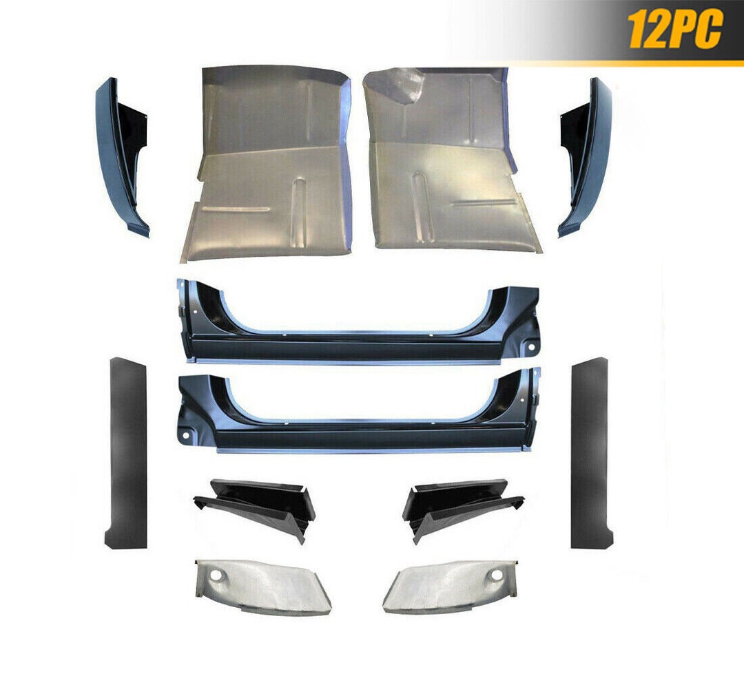 Kit Rocker Panel Cab Corner Floor Pan & Supports 12pc Fits 1973-87 ...