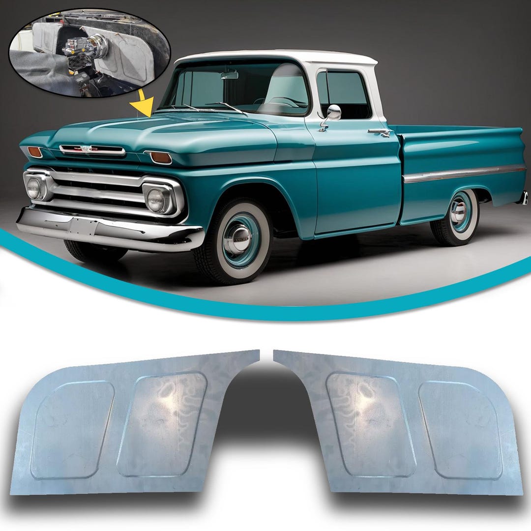 1960-66 Chevy GMC Truck Smooth Firewall Filler Panels W/ Bead Roll ...