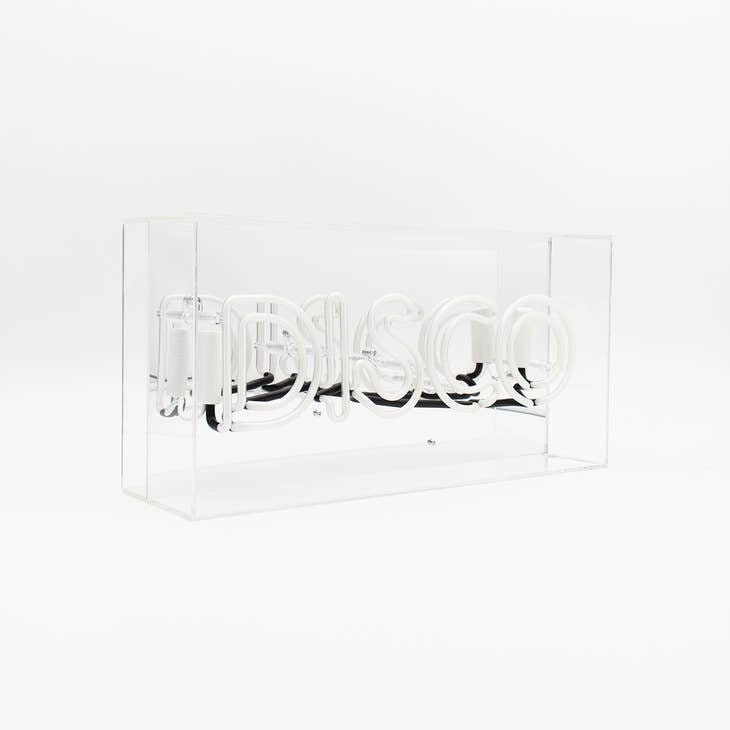 Disco - Acrylic Box Neon Light - Etsy