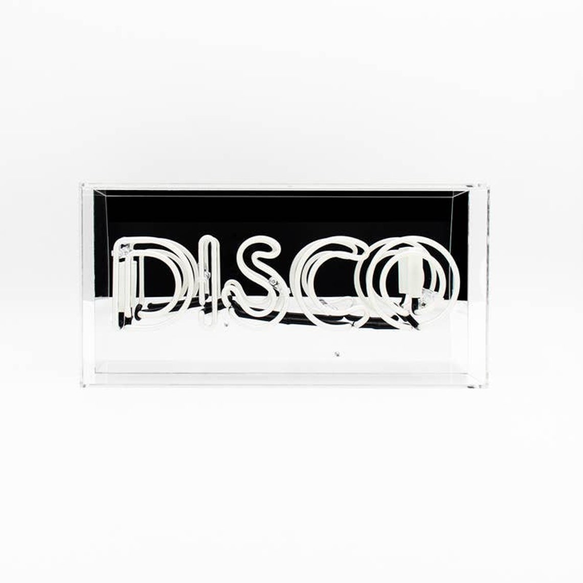 Disco - Acrylic Box Neon Light - Etsy