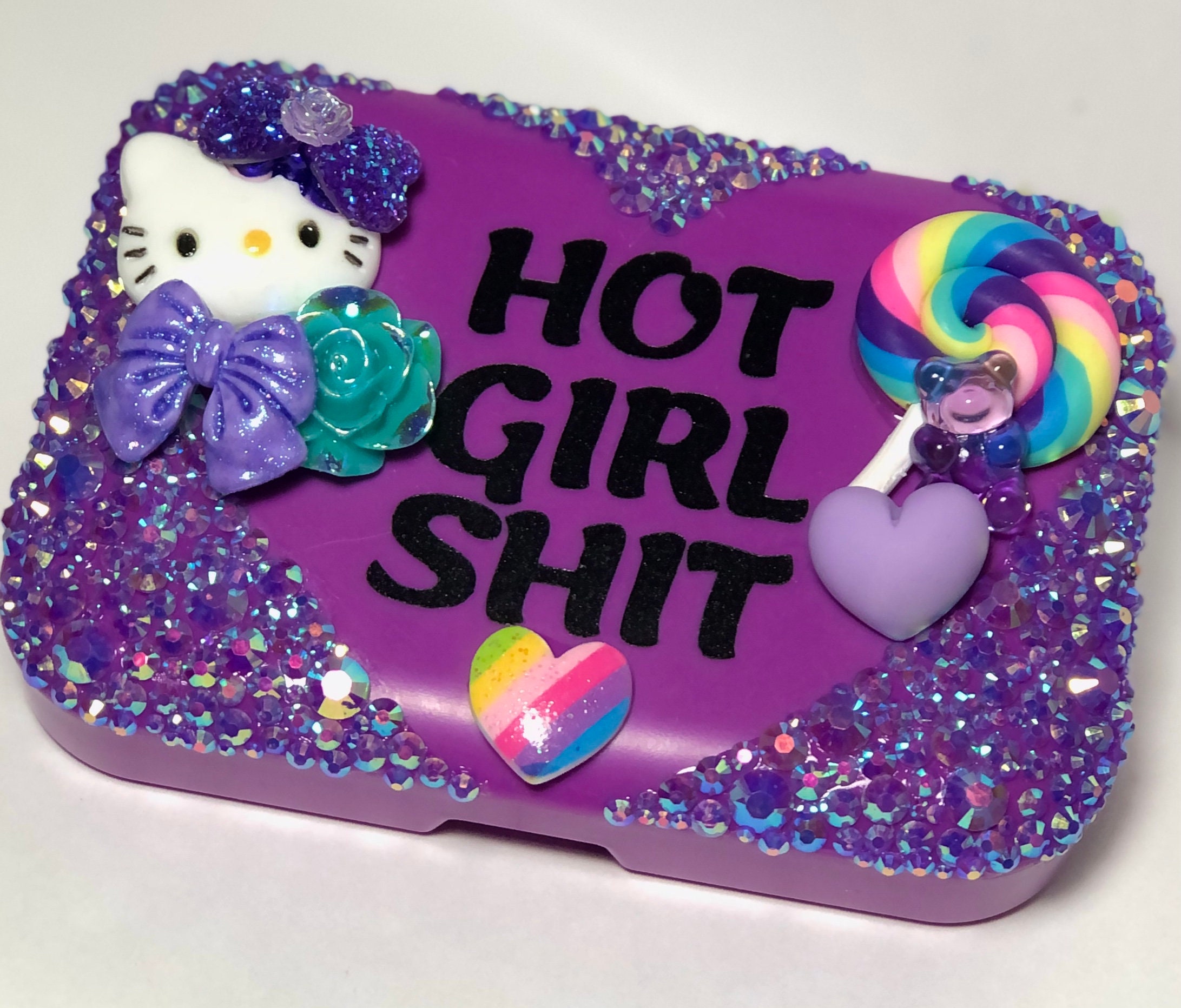 Custom Cute Girly Bling Stash Box Smoking Accessories Bedazzled With ...