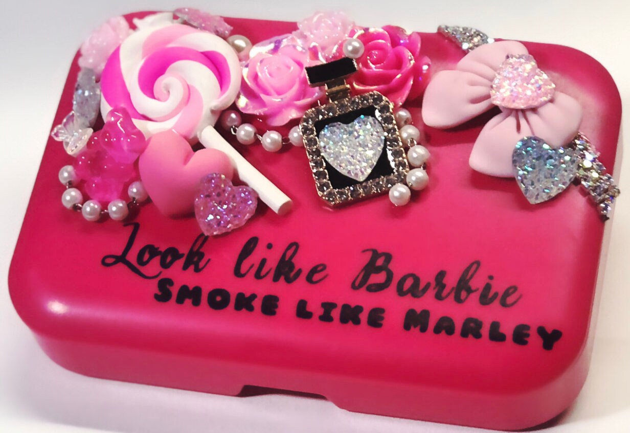 Custom Cute Girly Bling Stash Box Smoking Accessories Bedazzled With ...
