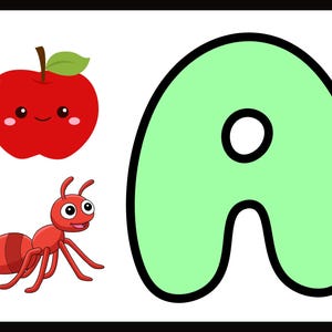 Colorful Alphabet Flashcards - Educational Learning Cards for Kids ...