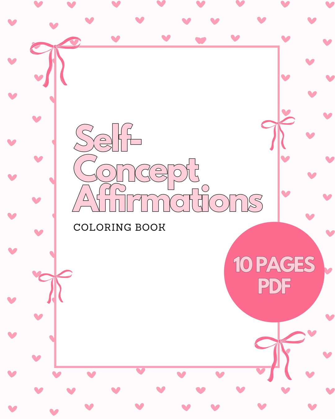 Self-concept Affirmations Coloring Book - Manifestation Mindset ...