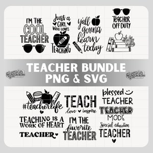 Teacher Bundle Png Files,teacher Bundle Svg Files,teacher Appreciation ...