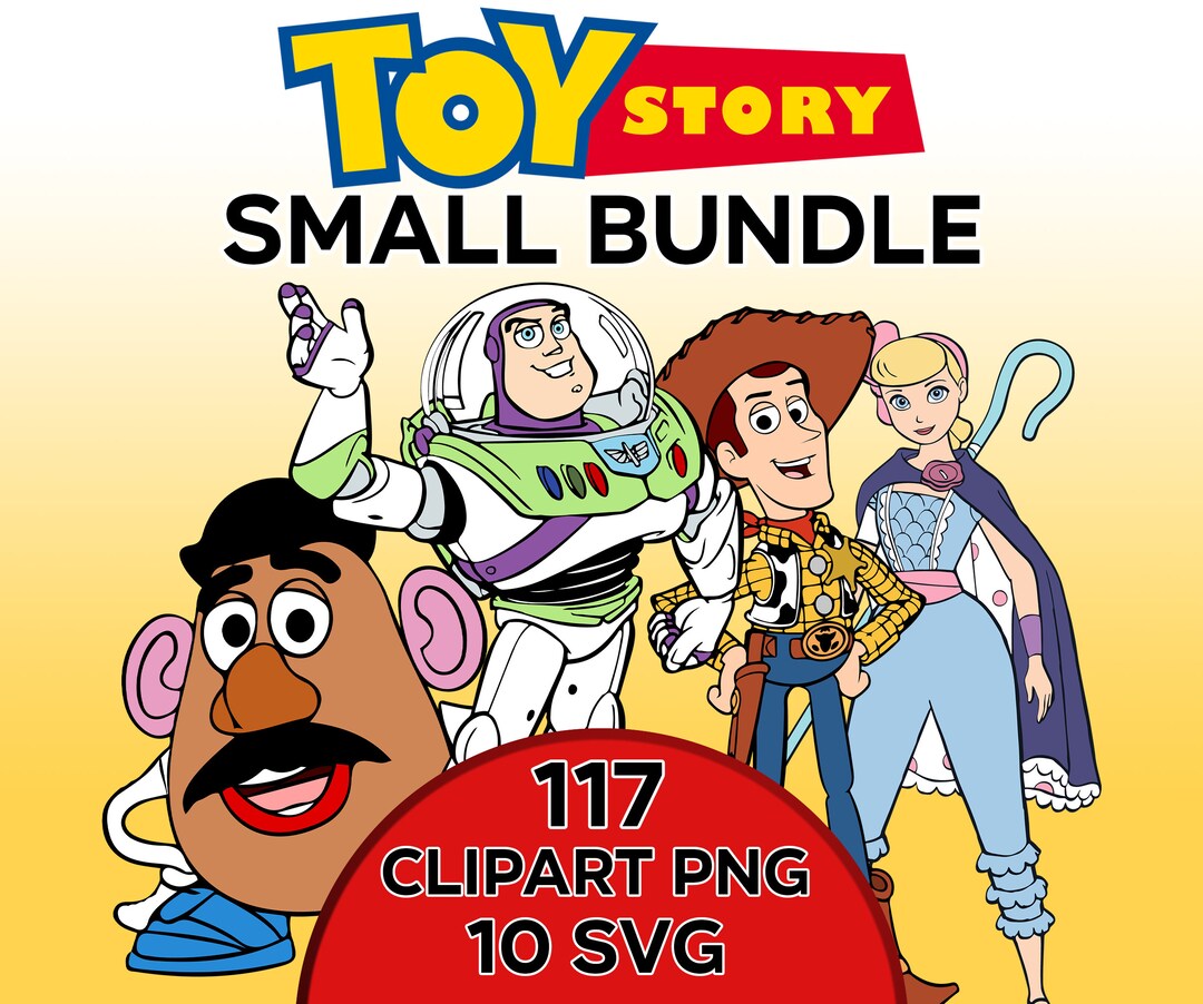 Toy Story SMALL Bundle SVG,PNG, Woody, Buzz Lightyear, Bullseye Images ...