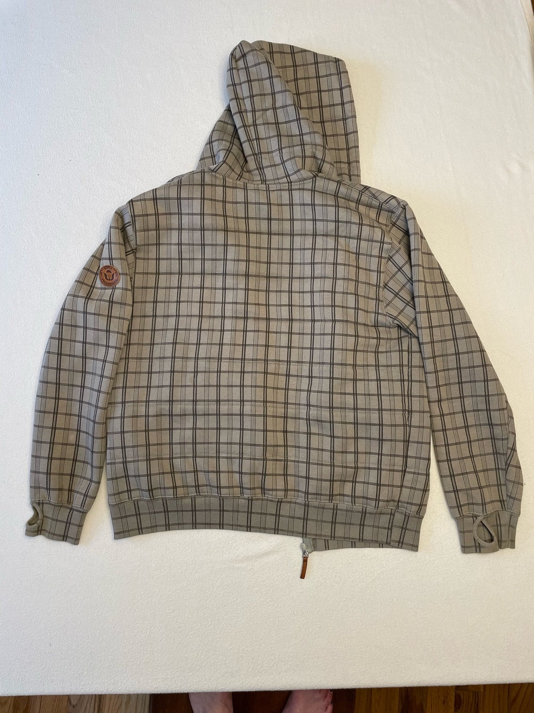 Vintage Plaid Matix Zip-up Hoodie - Etsy