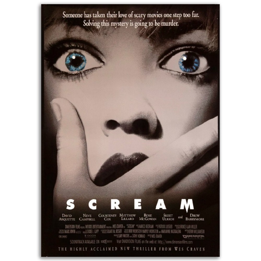 Scream 1 Movie Poster High Resolution Scream 1 Wall Art Original Scream ...