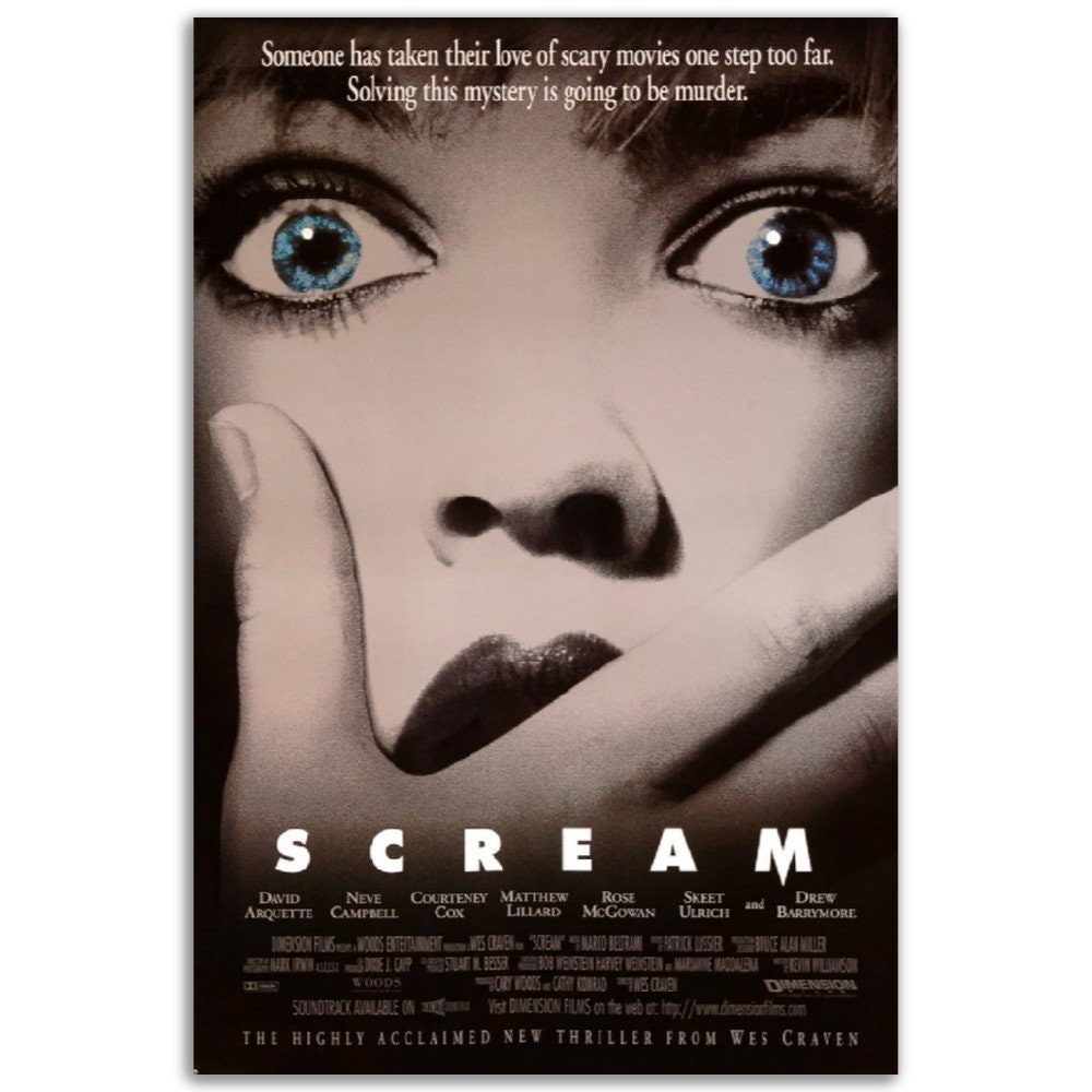 Scream 1 Movie Poster High Resolution Scream 1 Wall Art Original Scream ...