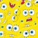 Spongebob Digital Print Cartoon Yellow Comic Funny Kids Fabric Pattern ...