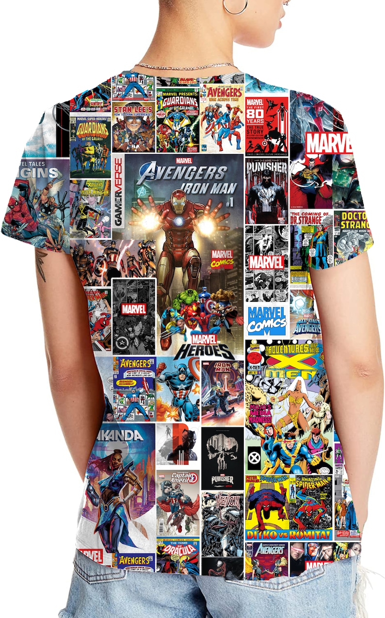 Marvel Comics Book Avengers Iron Man Spider Man She Hulk Cartoon Hero ...