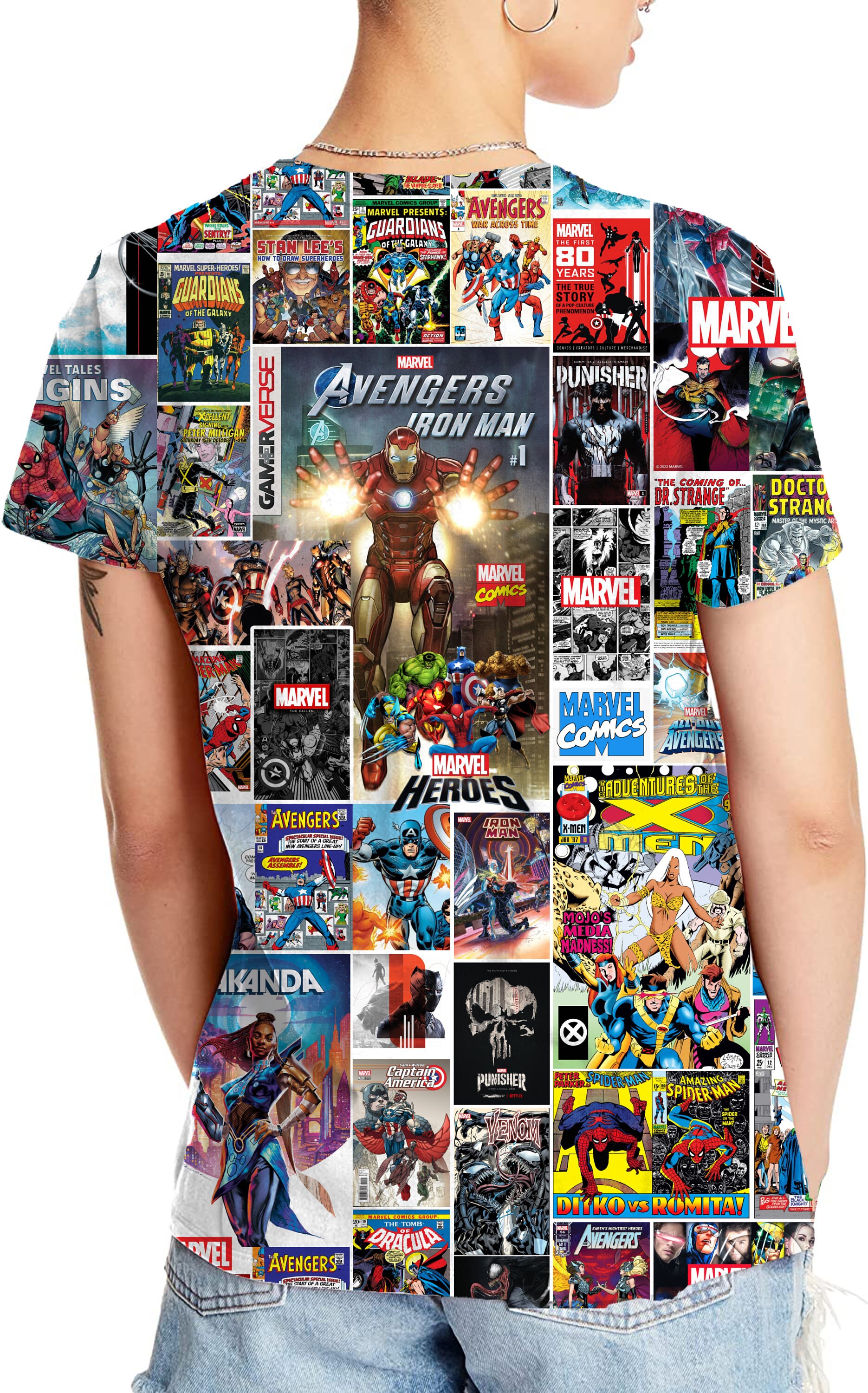 Marvel Comics Book Avengers Iron Man Spider Man She Hulk Cartoon Hero ...