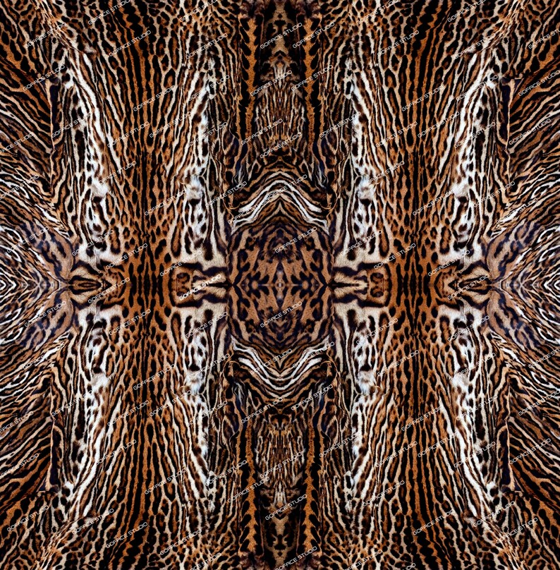 Leopard Animal Skin Fur Digital Pattern Seamless Abstract Leather ...