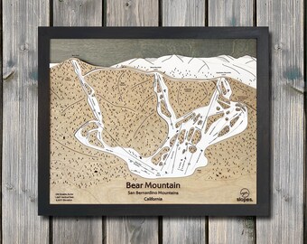 1981 BEAR MOUNTAIN big Bear Ski Trail Map Ski Home Decor - Etsy