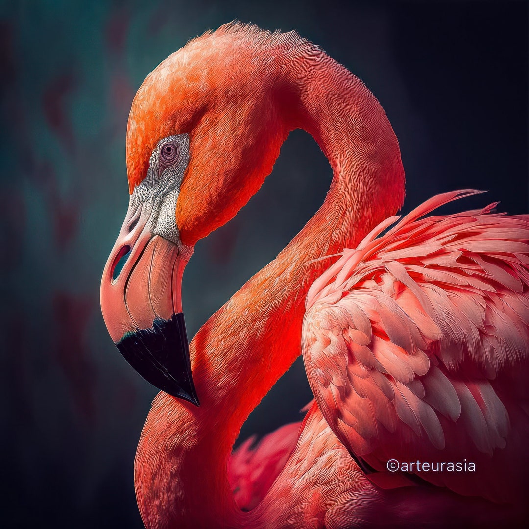 Flaming Flamingo, Digital Download, 20482048px, Home Decor, Wall Art - Etsy