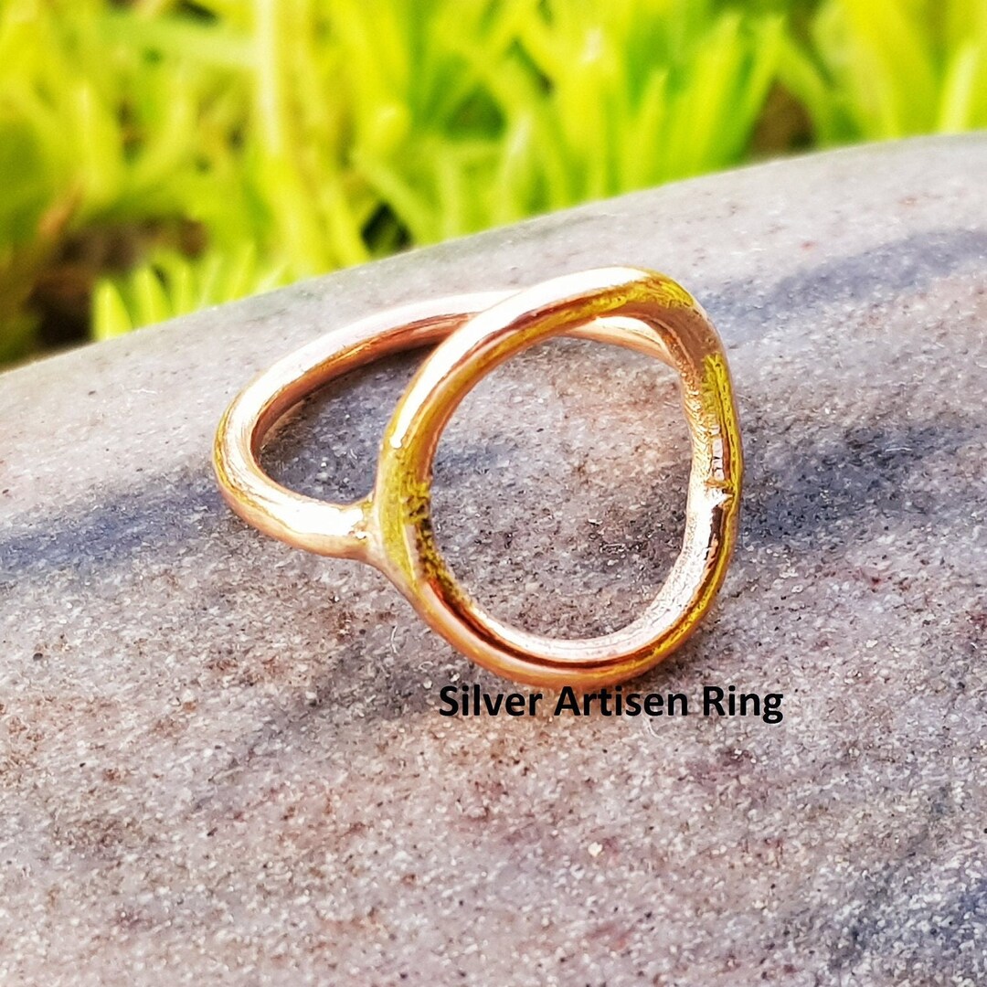 Pure Copper Full Circle Ring, Smooth Mirror Finish, Super Thick, Large ...